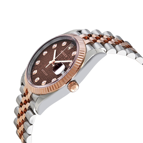 Rolex Datejust 36 Automatic Chocolate Jubilee Diamond Dial Men's Oyster ...