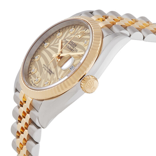 Rolex Datejust 36 Golden Palm-Motif Diamond Dial Automatic Men's Steel ...
