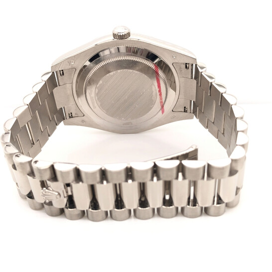 Rolex Day-Date II Blue Wave Dial 18K White Gold President Automatic Men ...