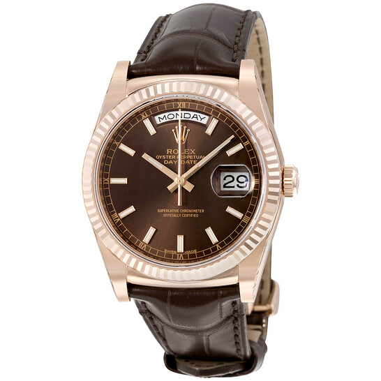 brown strap rolex