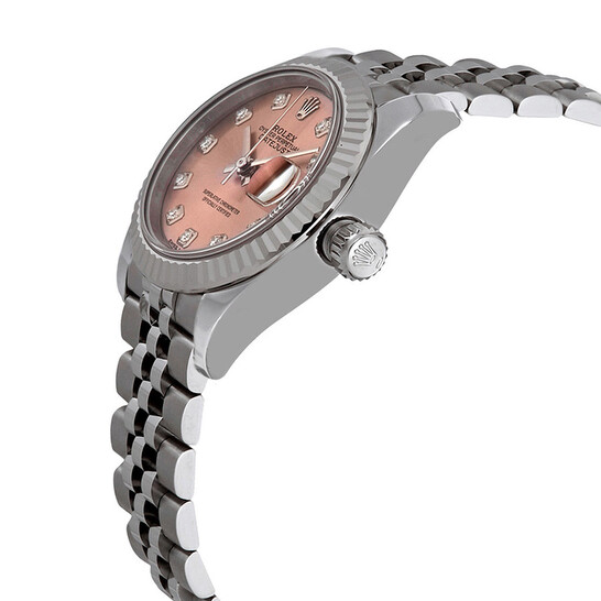 Rolex Lady Datejust Automatic Pink Diamond Dial Ladies Jubilee Watch ...