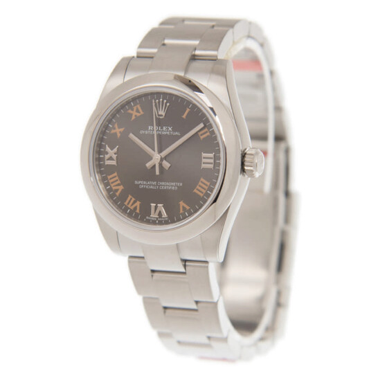 Rolex Oyster Perpetual 31 Dark Grey Dial Ladies Watch 177200 BRRO ...