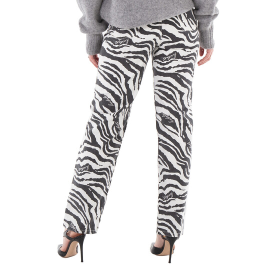 Rotate Printed Straight Zebra Jeans, Waist Size 24" 1126502959-ZEBRA ...