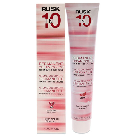 Rusk Permanent Cream Color In10 3.4 oz 6G Dark Golden Brown Hair Care ...
