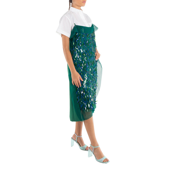 Sacai Ladies Green Spangle Embroidery Dress, Brand Size 1 (Small) 22 ...