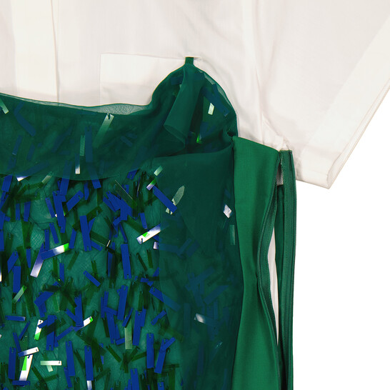 Sacai Ladies Green Spangle Embroidery Dress, Brand Size 1 (Small) 22 ...