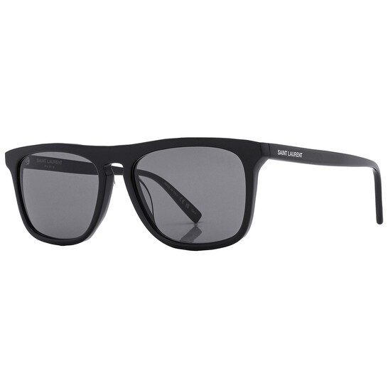 Saint Laurent Black Browline Men's Sunglasses SL 586 001 56 ...
