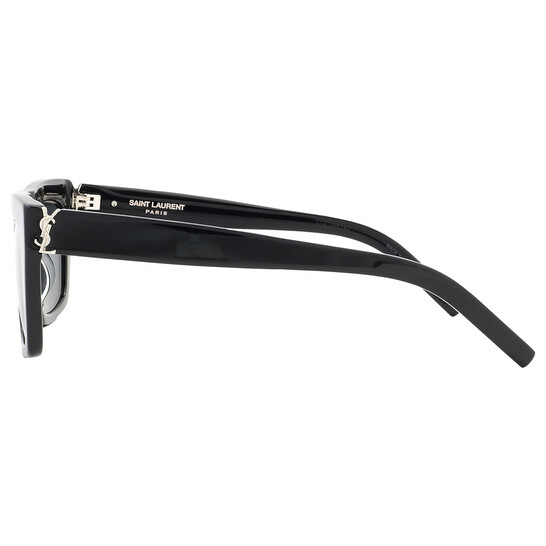 Saint Laurent Black Browline Unisex Sunglasses SL M131 001 52 ...