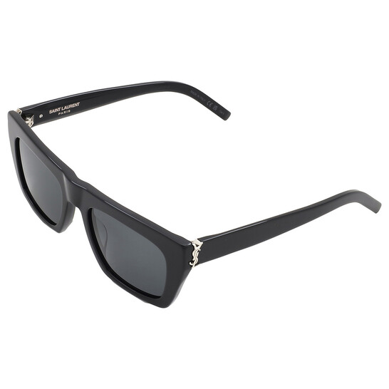 Saint Laurent Black Browline Unisex Sunglasses SL M131 001 52 ...