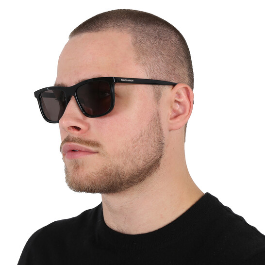 Saint Laurent Black Square Men's Sunglasses SL 501 001 56 889652376974 ...
