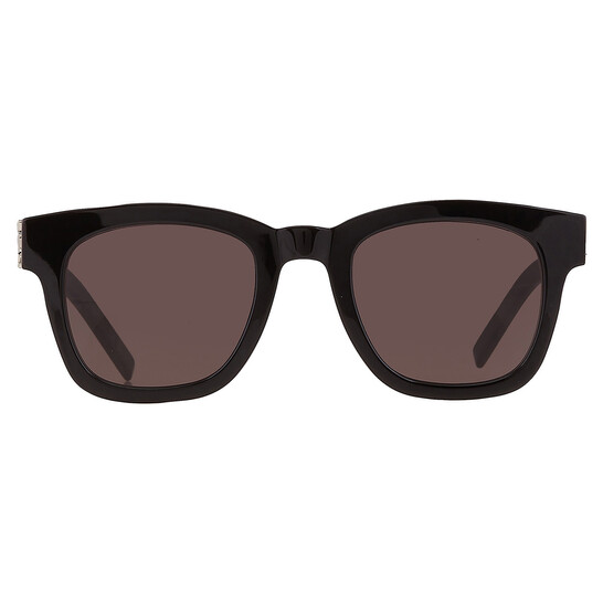 Saint Laurent Black Square Unisex Sunglasses SL M124 001 49 ...