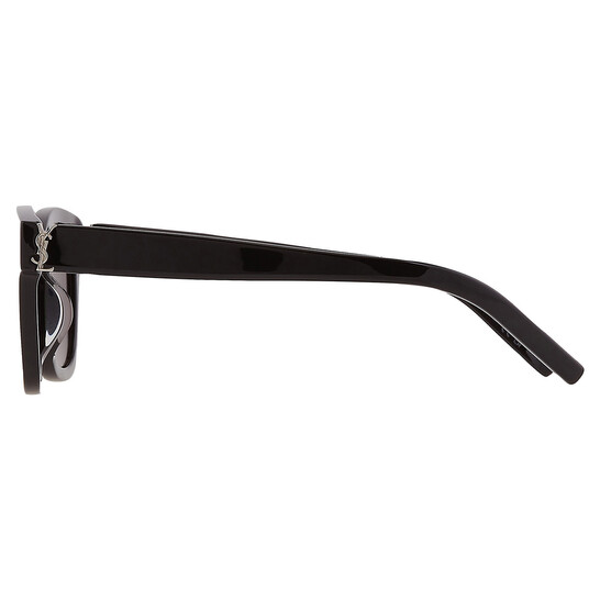 Saint Laurent Black Square Unisex Sunglasses SL M124 001 49 ...