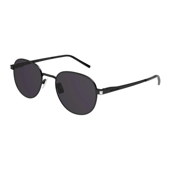 Saint Laurent Dark Grey Round Unisex Sunglasses SL 555 001 48 ...
