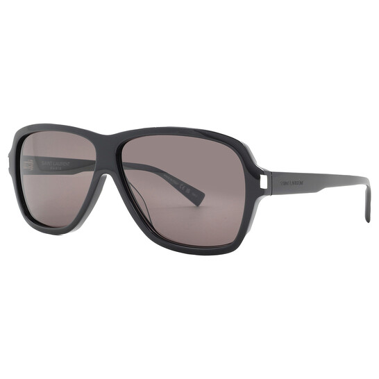 Saint Laurent Dark Grey Square Men's Sunglasses SL 609 CAROLYN 001 62 ...