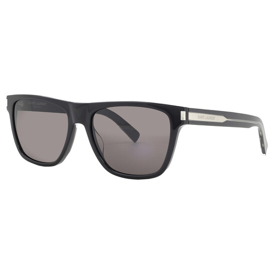 Saint Laurent Grey Browline Men's Sunglasses SL 619 001 56 889652445533 ...
