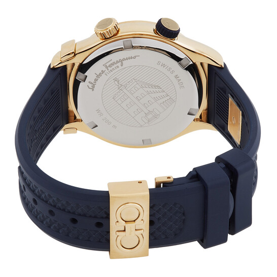Ferragamo 1927 GMT Quartz Blue Dial Men's Watch SFMZ00222 7630615116365 ...