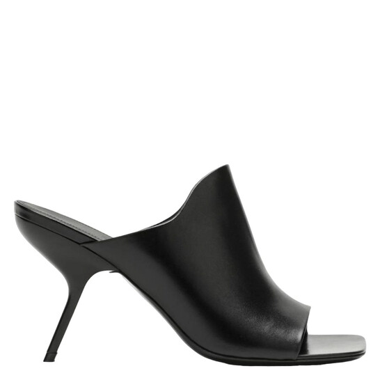 Ferragamo Black Nappa Open-Toe Slide Sandals, Size 9 C 01G519 766450 ...