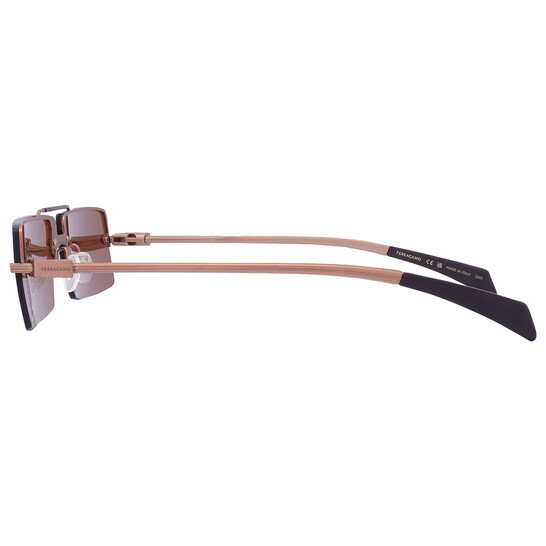 Ferragamo Salvatore Ferragamo Brown Rectangular Unisex Sunglasses ...