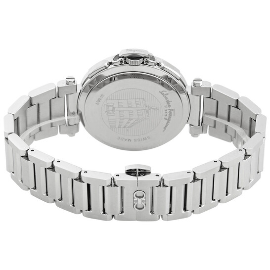 Ferragamo Legacy Chronograph Quartz White Mother of Pearl Dial Ladies ...