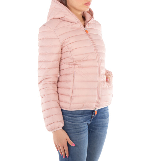 Save The Duck Pink Daisy Animal Free Hooded Puffer Jacket, Brand Size 3 (M/L) D33620W-GIGA01 ...