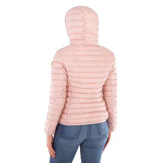 Save The Duck Pink Daisy Animal Free Hooded Puffer Jacket, Brand Size 3 (M/L) D33620W-GIGA01 ...