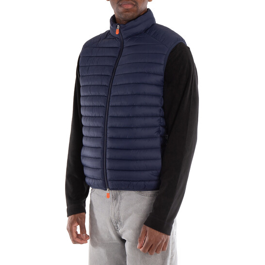 Save The Duck Men's Blue Adam Puffer Vest, Size X-Large D82410M-GIGA01 ...