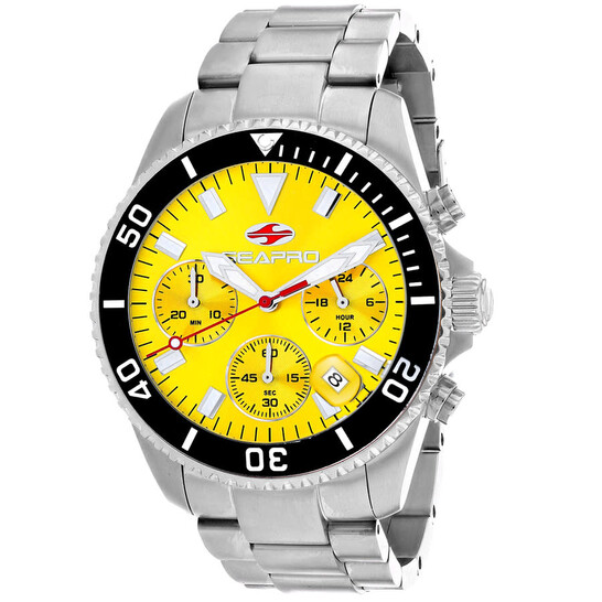 Seapro Scuba 200 Chrono Yellow Dial Men's Watch SP4354 783586849583 - Watches, Scuba 200 Chrono ...