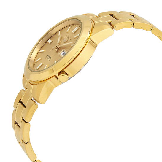 Seiko 5 Automatic Gold Dial Yellow Gold-tone Men's Watch SNKK20K1 ...