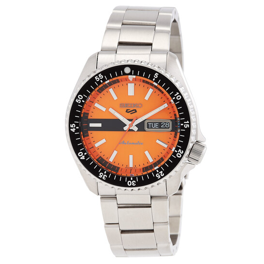 Seiko 5 Sports Automatic Orange Dial Men's Watch SRPK11 - Watches, 5 ...