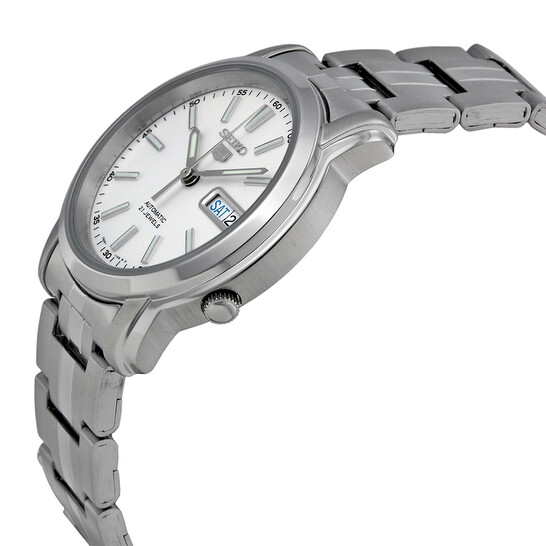 Seiko Automatic White Dial Stainless Steel Men's Watch SNKL75 ...