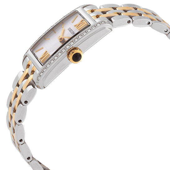 Seiko Classic Quartz Crystal Silver Dial Ladies Watch SWR093P1 ...