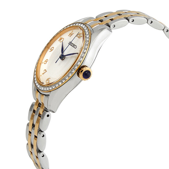 Seiko Crystals Quartz White Dial Ladies Watch SUR392 029665204622 ...