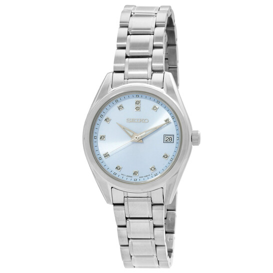 Seiko Diamonds Quartz Blue Dial Ladies Watch SUR581P1 4954628253521 ...