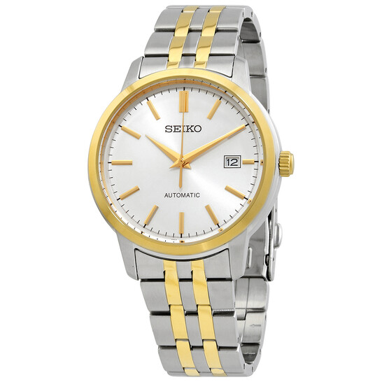 Seiko Essentials Automatic White Dial Men's Watch SRPH92K1 4954628245748 - Watches, Stainless ...