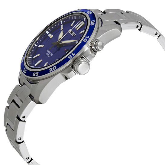 Seiko Kinetic Blue Dial Stainless Steel Men's Watch SKA783 ...