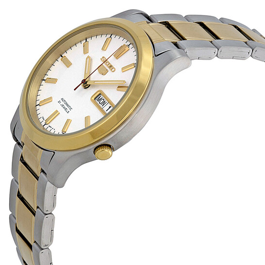 Seiko Series 5 White Dial Two-tone Men's Watch SNK790 0961613290212 - Seiko, Stainless Steel ...