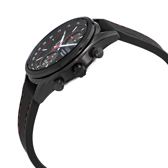 Seiko Solar Black Dial Black Silicone Men's Watch SSC777P1 ...