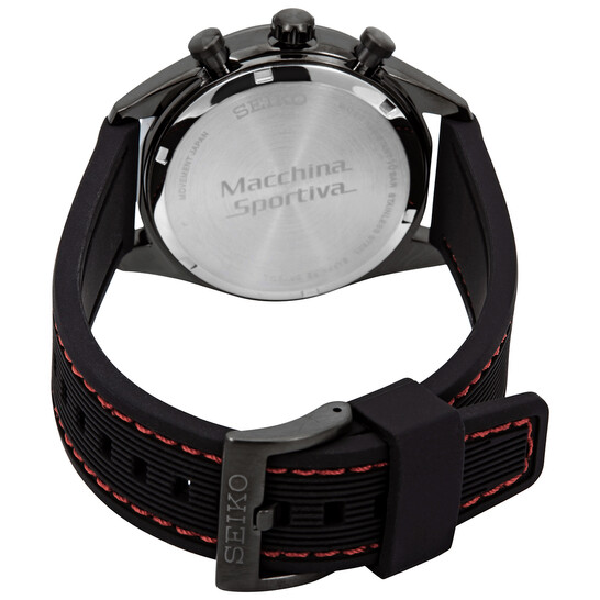 Seiko Solar Black Dial Black Silicone Men's Watch SSC777P1 ...