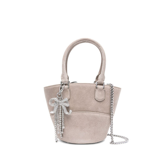 Self Portrait Self-Portrait Suede Tote Bag PF25-314BGREY - Handbags ...