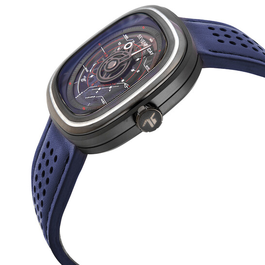 Sevenfriday T-Series Gradient Blue Transparent Dial Automatic Men's ...