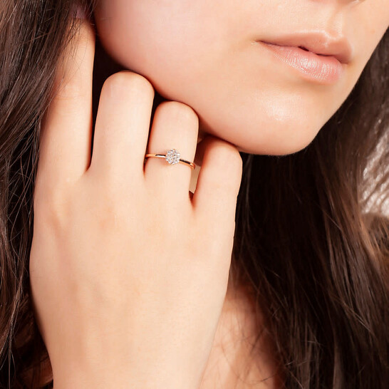 Sole Du Soleil Daffodil Collection Women's 18k RG Plated Stackable ...