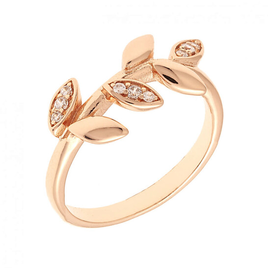 Sole Du Soleil Lily Collection Women's 18k RG Plated Fashion Ring Size ...