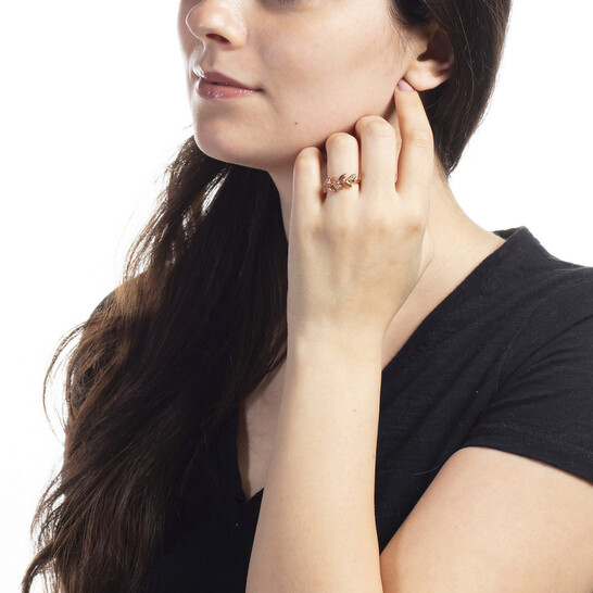 Sole Du Soleil Lily Collection Women's 18k RG Plated Fashion Ring Size ...