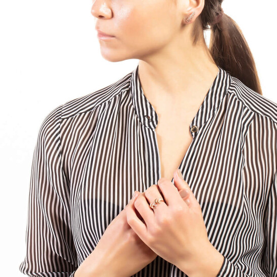 Sole Du Soleil Lily Collection Women's 18k RG Plated Fashion Ring Size ...