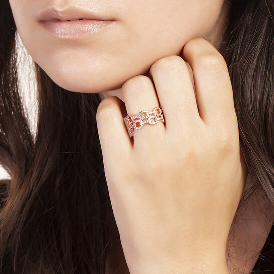 Sole Du Soleil Petunia Collection Women's 18k RG Plated Double Chain ...