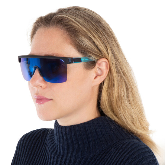 Spy FLYNN 5050 HD Plus Gray Green with Dark Blue Spectra Mirror Shield ...