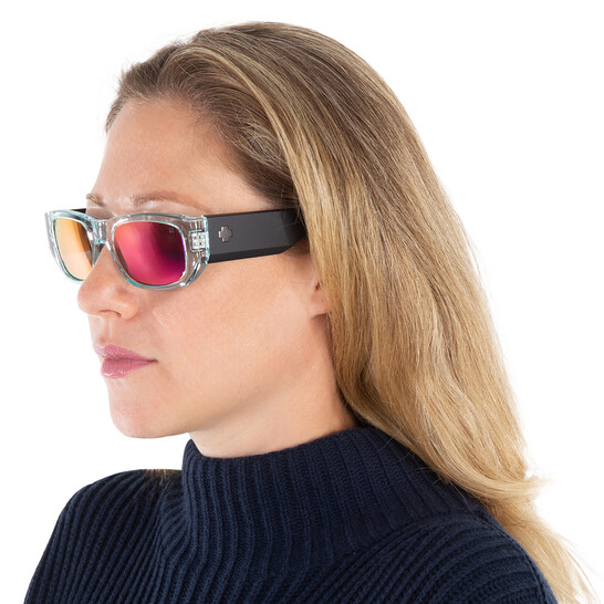 Spy GENRE Happy Gray with Purple Spectra Mirror Rectangular Unisex ...