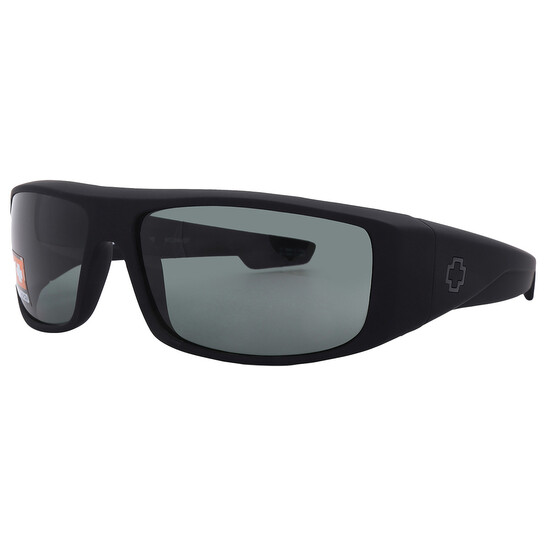 Spy LOGAN HD Plus Gray Green Polarized Wrap Men's Sunglasses ...