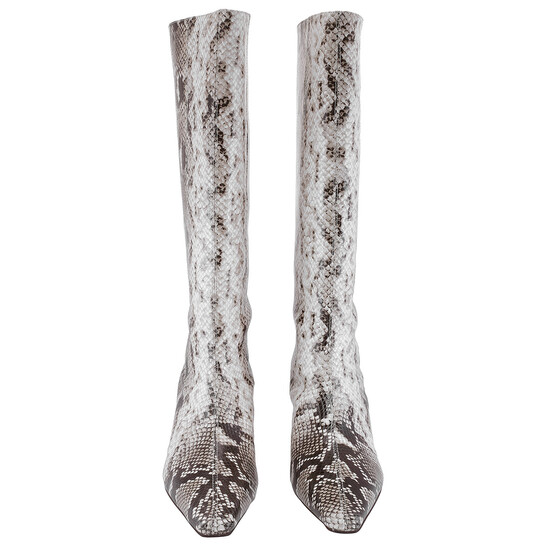 St Agni Python Print Leather High Boots, Brand Size 35 ( US Size 5 ) W24-103PYN-PYTHON - Shoes ...