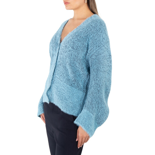 Stella McCartney Ladies Blue Fluffy Knit Cardigan, Size XX-Small ...